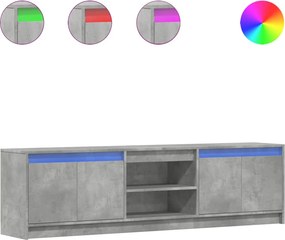 TV skříňka s LED betonově šedá 180x34x50 cm kompozitní dřevo 3307915