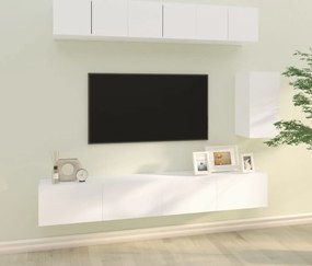 vidaXL 6dílný set TV skříněk kompozitní dřevo [3114621] Barva: Bílá