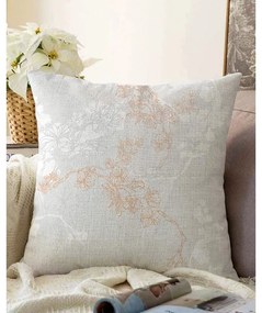 Šedý povlak na polštář s příměsí bavlny Minimalist Cushion Covers Bloom, 55 x 55 cm