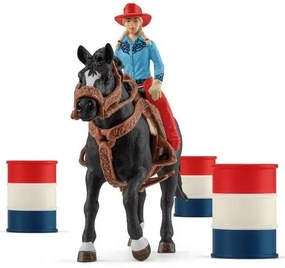 Set figurek a příslušenství schleich kovbojčin zábavný závod kolem barelu 42576