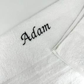 Bílý ručník s vlastním textem 50 x 100 cm