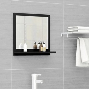 Koupelnové zrcadlo černé 40 x 10,5 x 37 cm kompozitní dřevo