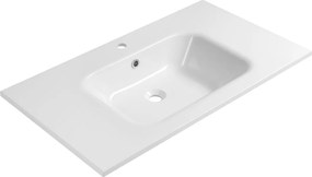 Sapho Areca nábytkové umyvadlo 91 x 51,5 cm s otvorem pro baterii s přepadem litý mramor bílá AC091