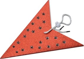 Červená závěsná vánoční papírová hvězda S - 30*10*30 cm