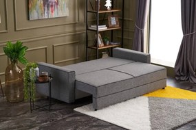 Designová rozkládací sedačka Sanjay 215 cm šedá