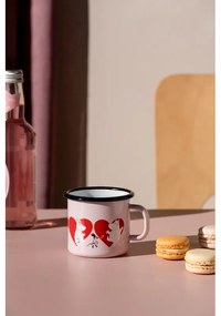 Hrnek Moomin Heart 0,25l, smalt / růžový