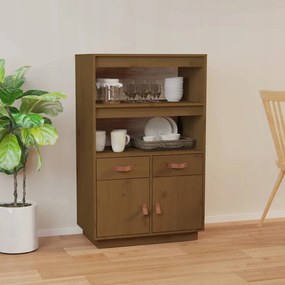 Fionshop 263910549 Skříň highboard medově hnědá 67x40x108,5 cm masivní bo