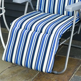 Outsunny 2kusová sada lehátek s polštáři, skládací sluneční lehátko, 5 stupňů nastavení opěradla, zahradní lehátko, zahradní nábytek, ocel, polyester…