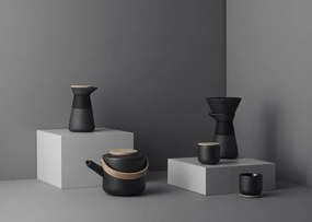 Černý kameninový set na překapávanou kávu 600 ml Theo – Stelton