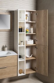 Sapho Espace koupelnová skříňka vysoká 35 x 172 x 32 cm 2x dvířka levá/pravá dub cuneo hnědá ESC230-2525
