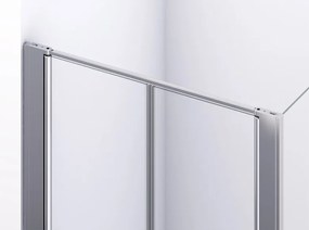 Sanswiss DIVERA D22T2 dvoukřídlé sprchové dveře 120 cm Šířka: 1200 mm, Profil: Aluchrom, Sklo: Bílé linky 88