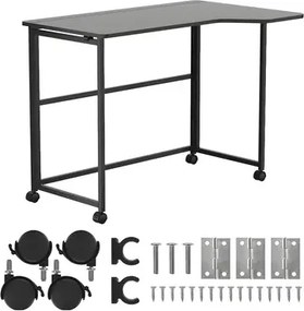 Maclean MC-1250 L/B černá / Skládací stůl / mobilní / 100x65 cm / roho