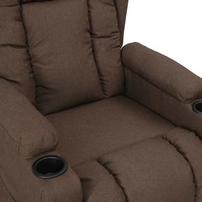 Polohovací křeslo taupe textil 339056