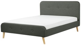 Šedá čalouněná postel 180x200 cm RENNES Beliani