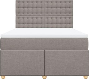 Box spring postel s matrací taupe 160x200 cm textil 3293649