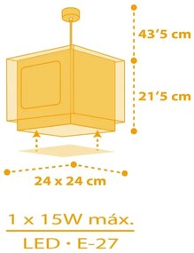 Dalber 63402 - Dětský lustr MY FARM 1xE27/15W/230V