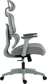 Ergonomická kancelářská židle COSMO - šedá síťovina / nosnost 150 kg