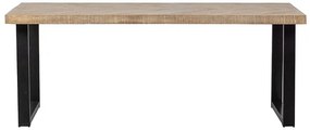 Jídelní stůl tablo 180 x 90 cm nohy do tvaru u mangový herringbone MUZZA