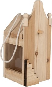 Přírodní dřevěné závěsné krmítko pro ptáčky - 10*11*23 cm