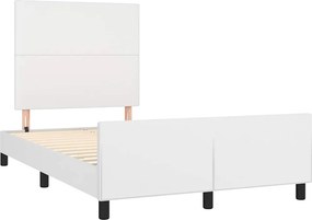 Rám postele s čelem bílý 120x200 cm umělá kůže 3125440