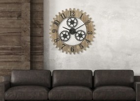 Nástěnné hodiny Ingranaggio 60 cm hnědé/černé