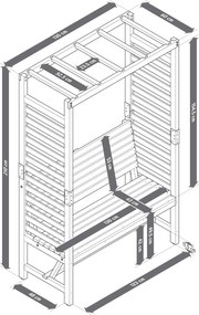 Tchibo - Zahradní lavička s obloukem na růže - barva: hnědá