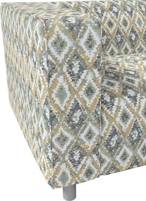 Potah na pohovku IKEA  Karlanda 3-místná nerozkládací, krátký barva modrá látka pletený vzor, vzorované