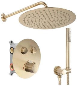 REA-P8551 - Sprchová sada s termostat. podom. baterií LUNGO broušená zlatá REA-P8551