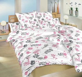 Dadka Povlak na polštář bavlna Agáta růžová na bílém  70x90 cm