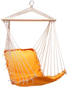 Bluegarden - Závěsné houpací křeslo - oranžová - 105x60 cm