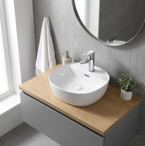 Mereo, Mereo Umyvadlo na desku s přepadem, Lota, 400x400x150 mm, čtvercové, keramické, MER-UC404015S