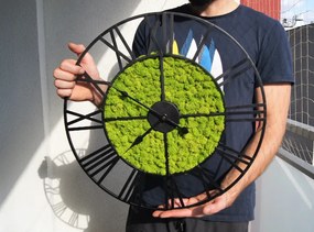 OznTo Retro hodiny dekorační mech 50cm černé