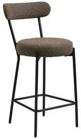 Hnědá čalouněná barová židle (výška sedáku 65 cm) Badalona – House Nordic