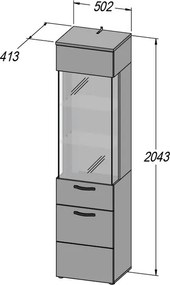 Obývací stěna Kalomira, s osvětlením, smrk