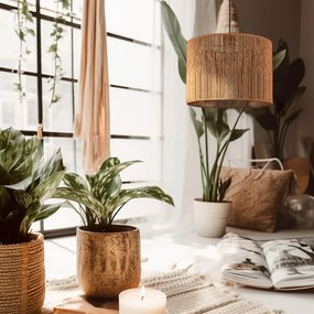 Toolight BOHO, stropní svítidlo o průměru 40cm 1xE27 APP1325-1CP, černá-hnědá, OSW-02412