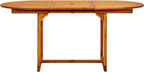 Zahradní jídelní stůl (120–170) x 80 x 75 cm masivní akácie 316567