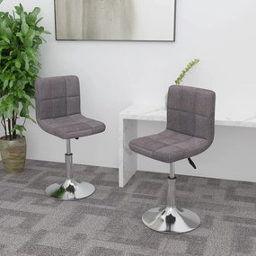 Otočné jídelní židle 2 ks taupe textil 334218