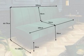 Rozkládací pohovka Petit Beaute 180 cm sametová smaragdově zelená / 40027