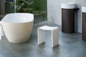 Sapho Koral koupelnová stolička 40 x 43 x 30 cm solid surface bílá mat WF462