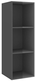 vidaXL 5dílný set TV skříněk šedý s vysokým leskem kompozitní dřevo