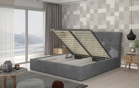 Čalouněná postel INGE - Monolith 37 - 200x200cm - Kov