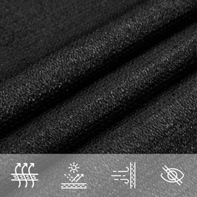 Stínící plachta 160 g/m² černá 2 x 2 m HDPE 311712