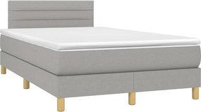 Box spring postel s matrací světle šedá 120 x 200 cm textil 3140681