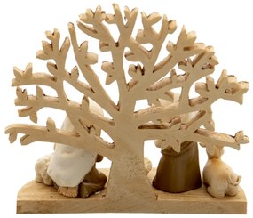 Dekorace vánoční betlém se zvířátky – 11x5x10 cm