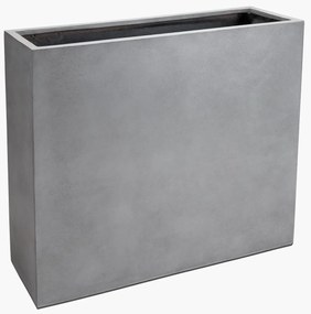 Květináč ELEMENTO na kolečkách, sklolaminát, šířka 88 cm, beton design šedá