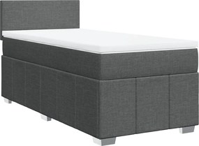 Box spring postel s matrací tmavě šedá 90x190 cm textil 3286917