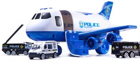 KIK KX6684_1 Letadlo Transporter + 3 policejní vozy
