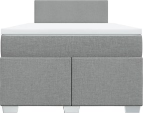 Box spring postel s matrací světle šedá 120x190 cm textil 3288120
