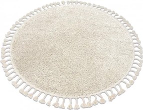 Kusový koberec Berber 9000 cream kruh, 120x120 (priemer) kruh, biela, obývacia izba, Dywany Łuszczów