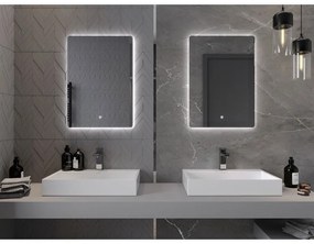 Mexen Sun, LED koupelnové zrcadlo s podsvícením 50 x 70 cm, 6000K, ochrana proti zamlžování, 9807-050-070-611-00